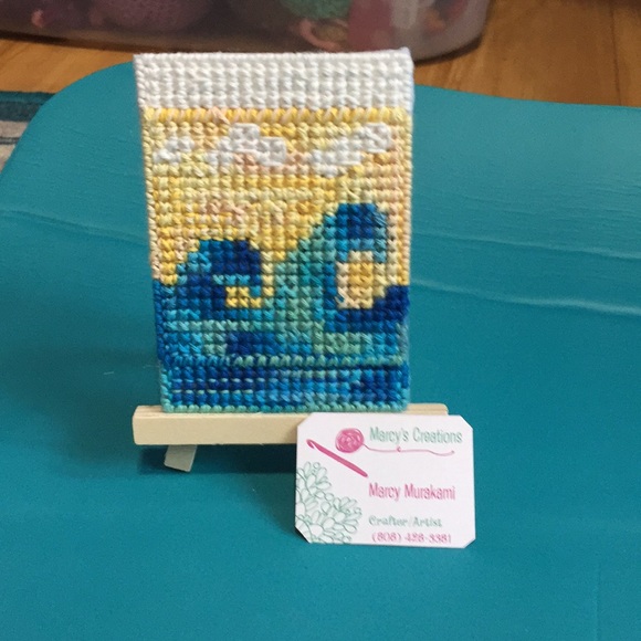 Marcy’s Creations | Accents | Ocean Waves Stitch Art Handcrafted | Poshmark